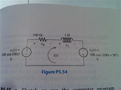 Solved From the figure, find the phasors V1, V2, VR, VL, and | Chegg.com