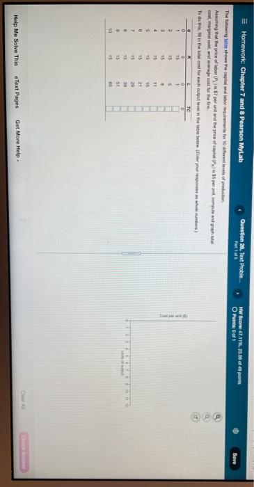 = Homework: Chapter 7 and 8 Pearson MyLab HW Score: | Chegg.com