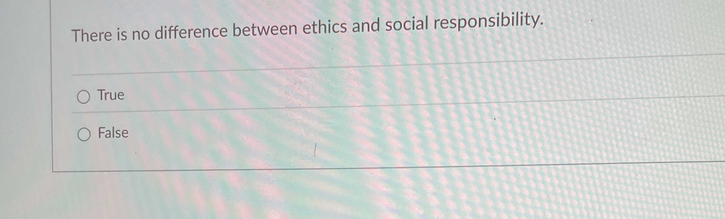 Solved There is no difference between ethics and social | Chegg.com