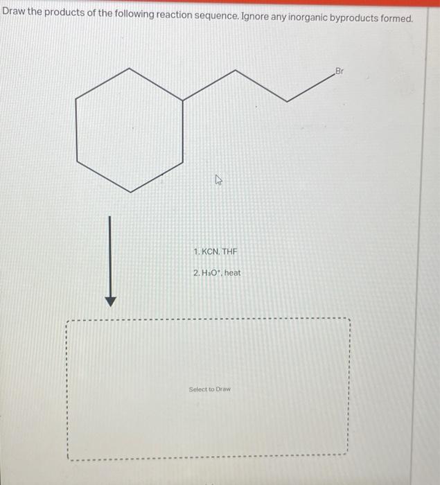 Solved Draw the products of the following reaction sequence. | Chegg.com