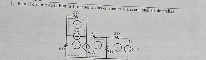 Solved Para el circuito de la Figura 1, ﻿encuentre las | Chegg.com