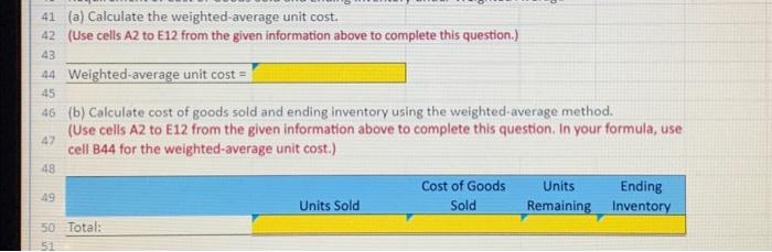 Solved (a) Calculate the weighted-average unit cost. (Use | Chegg.com