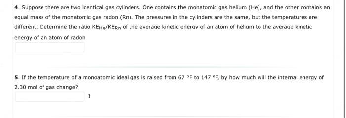 Solved 4. Suppose there are two identical gas cylinders. One | Chegg.com