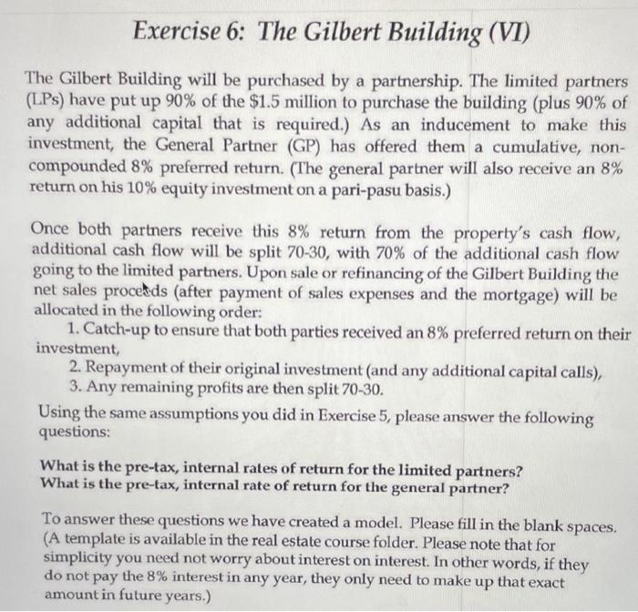 The Gilbert Building will be purchased by a | Chegg.com