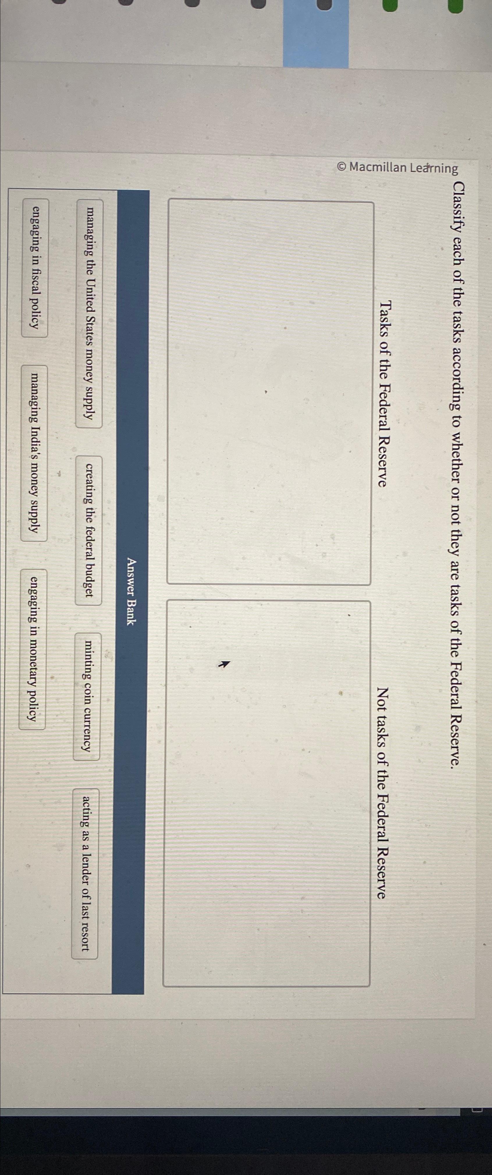 Solved Classify each of the tasks according to whether or | Chegg.com