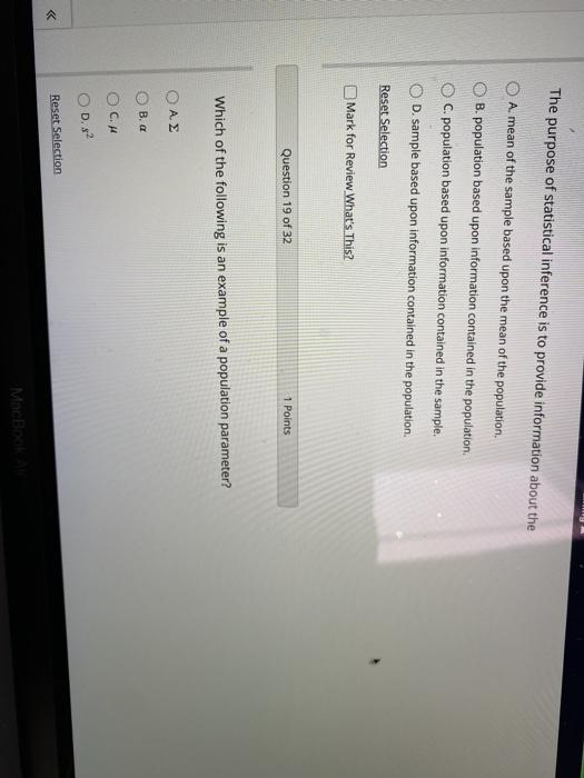 Solved The purpose of statistical inference is to provide | Chegg.com