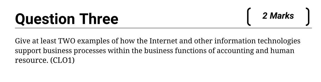 Solved Give at least TWO examples of how the Internet and | Chegg.com