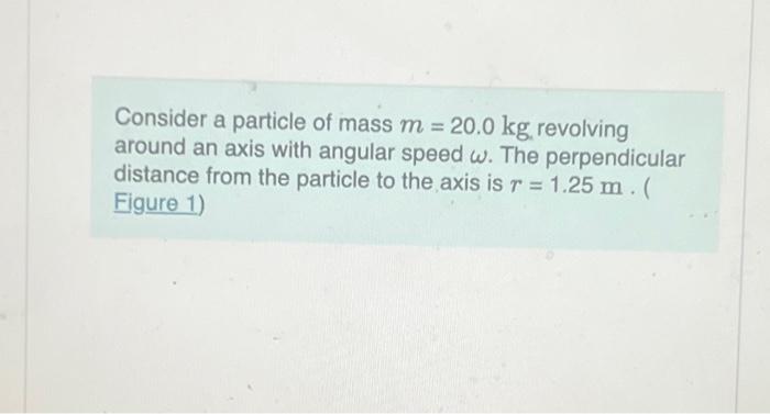 Solved Consider a particle of mass m=20.0 kg revolving | Chegg.com