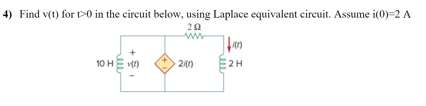 Solved Find v(t) ﻿for t>0 ﻿in the circuit below, using | Chegg.com