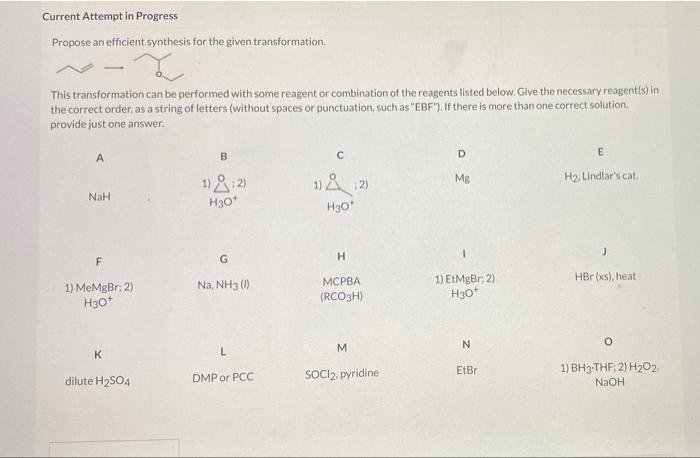 Solved Current Attempt in Progress Propose an efficient | Chegg.com