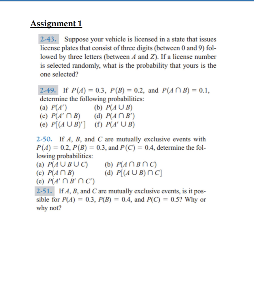 Solved Assignment 12-43. ﻿Suppose your vehicle is licensed | Chegg.com