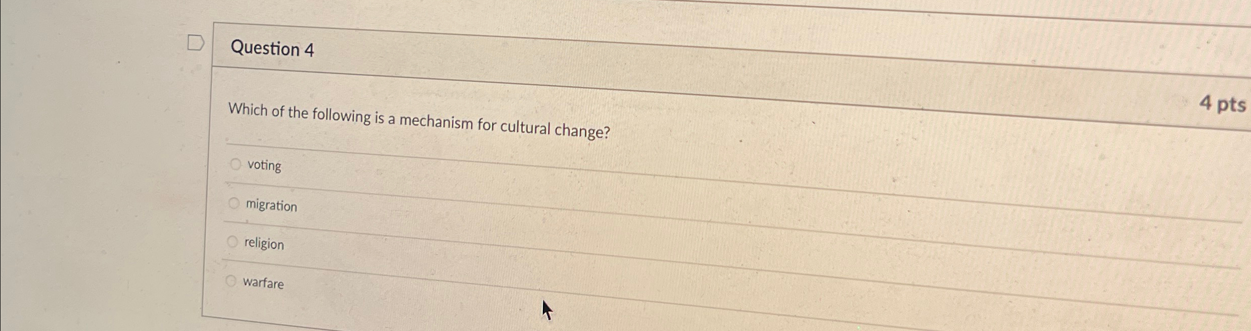 Solved Question 44 ﻿ptsWhich of the following is a mechanism | Chegg.com