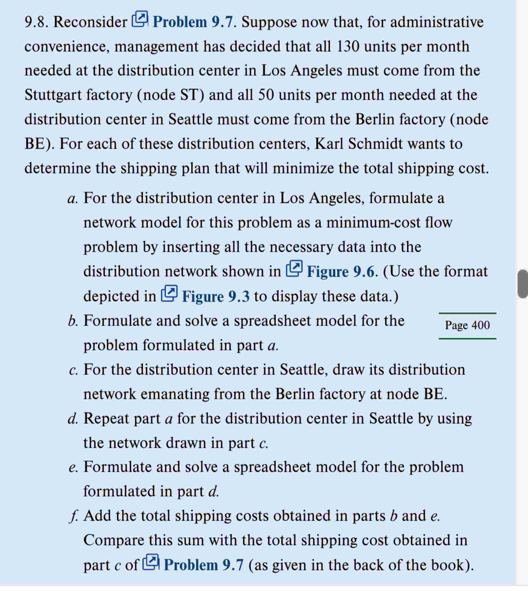 Solved Reconsider Problem 9.7. ﻿Suppose now that, for | Chegg.com