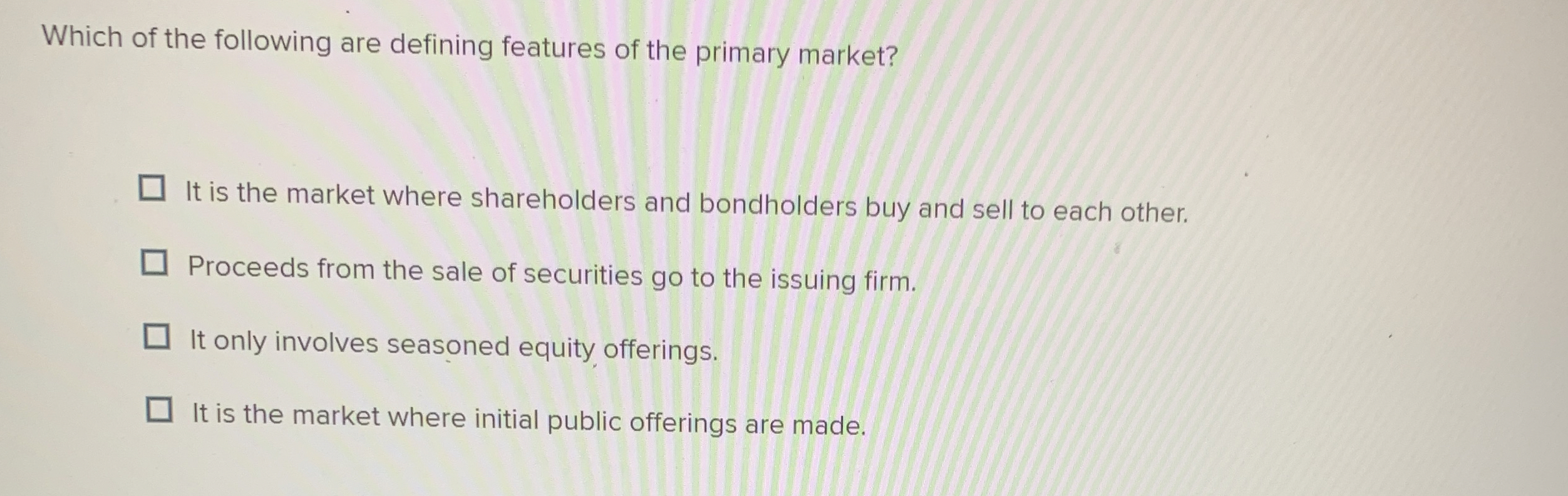 Solved Which of the following are defining features of the | Chegg.com