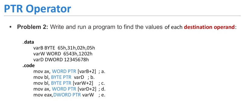 Solved PTR Operator • Problem 2: Write and run a program to | Chegg.com