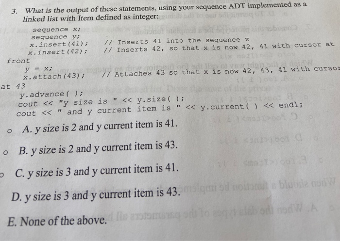 Solved 3. What is the output of these statements, using your | Chegg.com