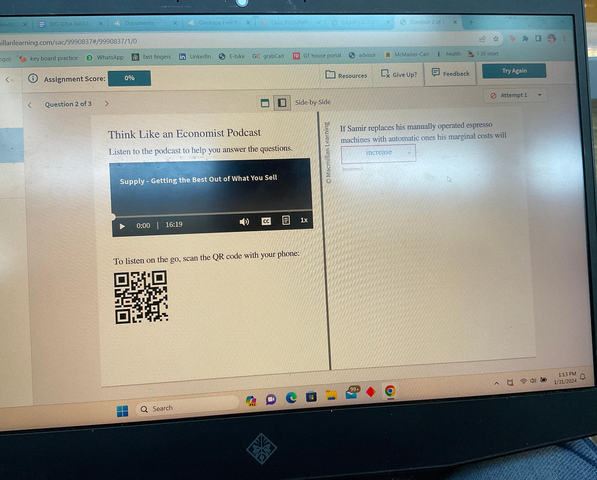 Solved Assignment Score:ResourcesGive Up?FeedbackTry | Chegg.com