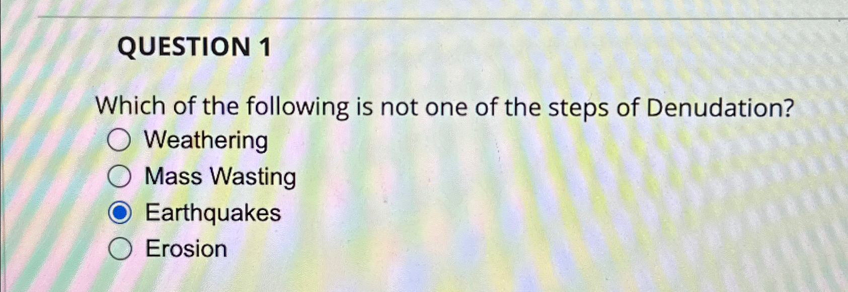 Solved QUESTION 1Which of the following is not one of the | Chegg.com