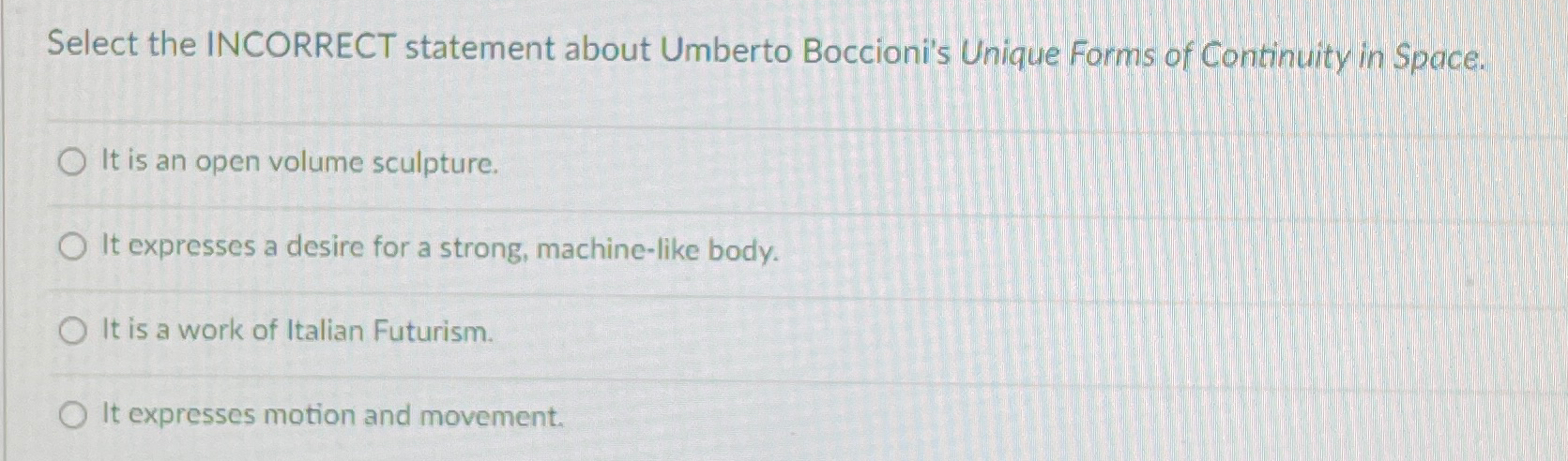 Solved Select the INCORRECT statement about Umberto | Chegg.com