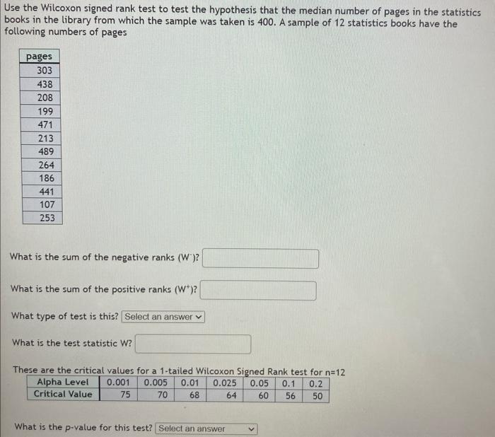 Solved Rank the following data valuesUse the Wilcoxon signed | Chegg.com