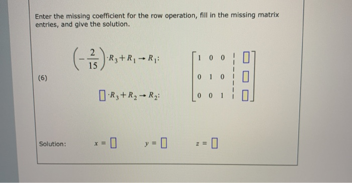 Solved Consider the following system of linear equations. | Chegg.com