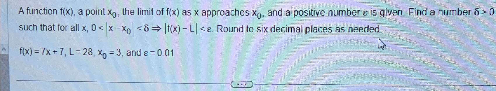 Solved A function f(x), ﻿a point x0, ﻿the limit of f(x) ﻿as | Chegg.com