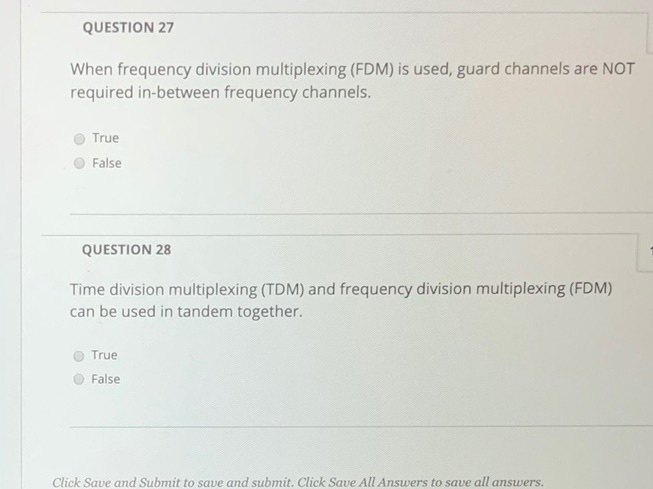 Solved Question 27 When Frequency Division Multiplexing 