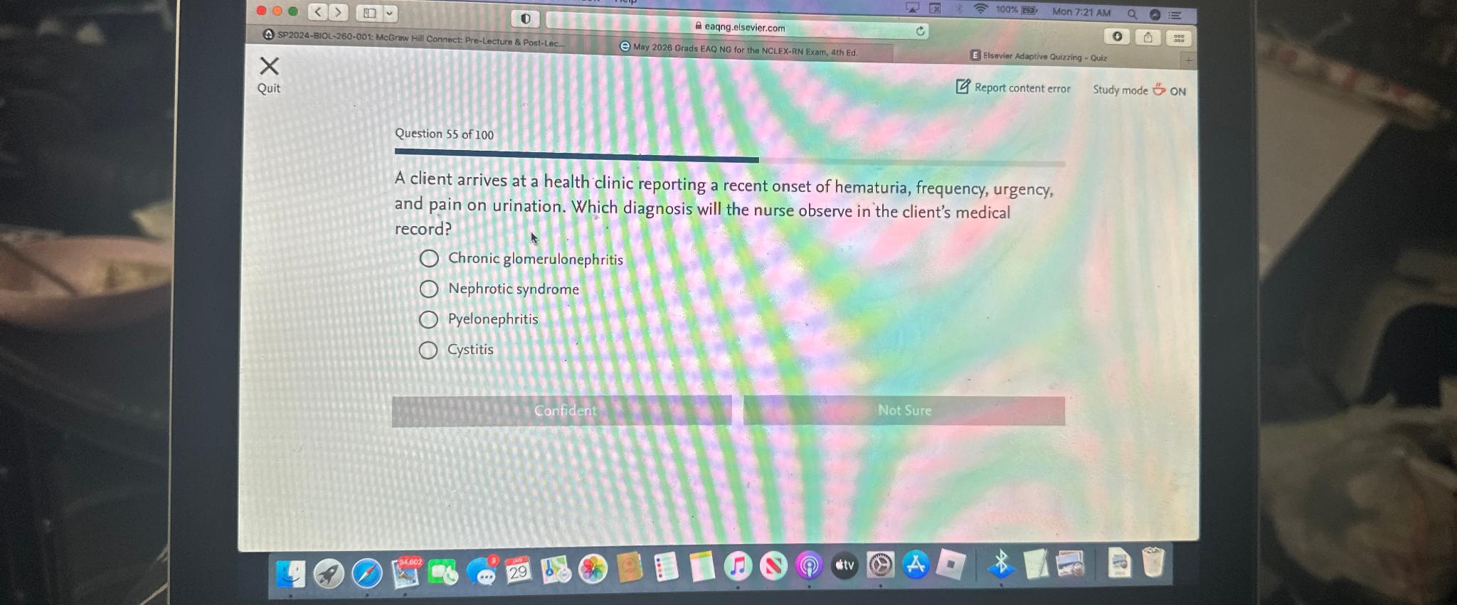 Solved QuitReport content error Study mode ONQuestion 55 | Chegg.com