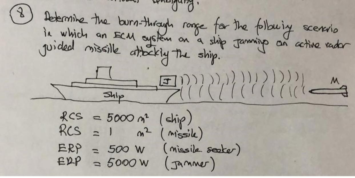 Solved (8) ﻿Determine the burn-through ronge for the | Chegg.com