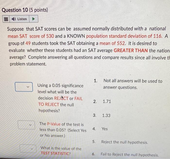 Solved Suppose that SAT scores can be assumed normally | Chegg.com