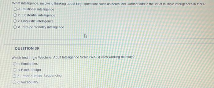 Solved What is an instinct? a. A need or desire that | Chegg.com