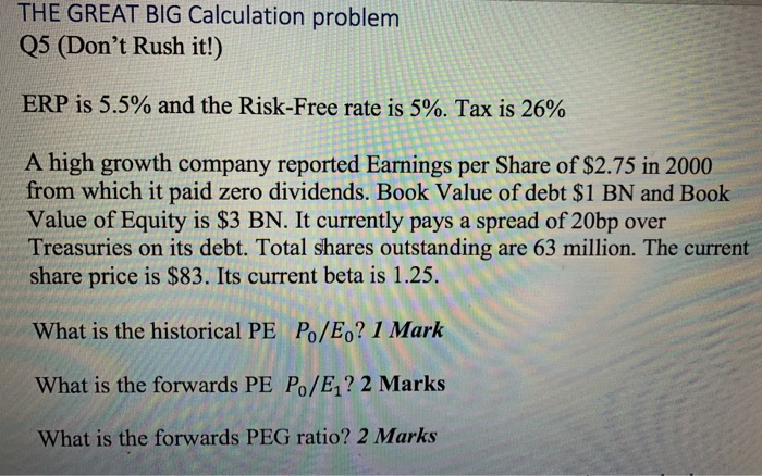 Solved THE GREAT BIG Calculation problem Q5 (Don't Rush it!) | Chegg.com