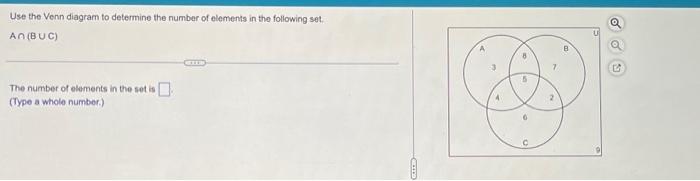 Solved Use the Venn diagram to determine the number of | Chegg.com