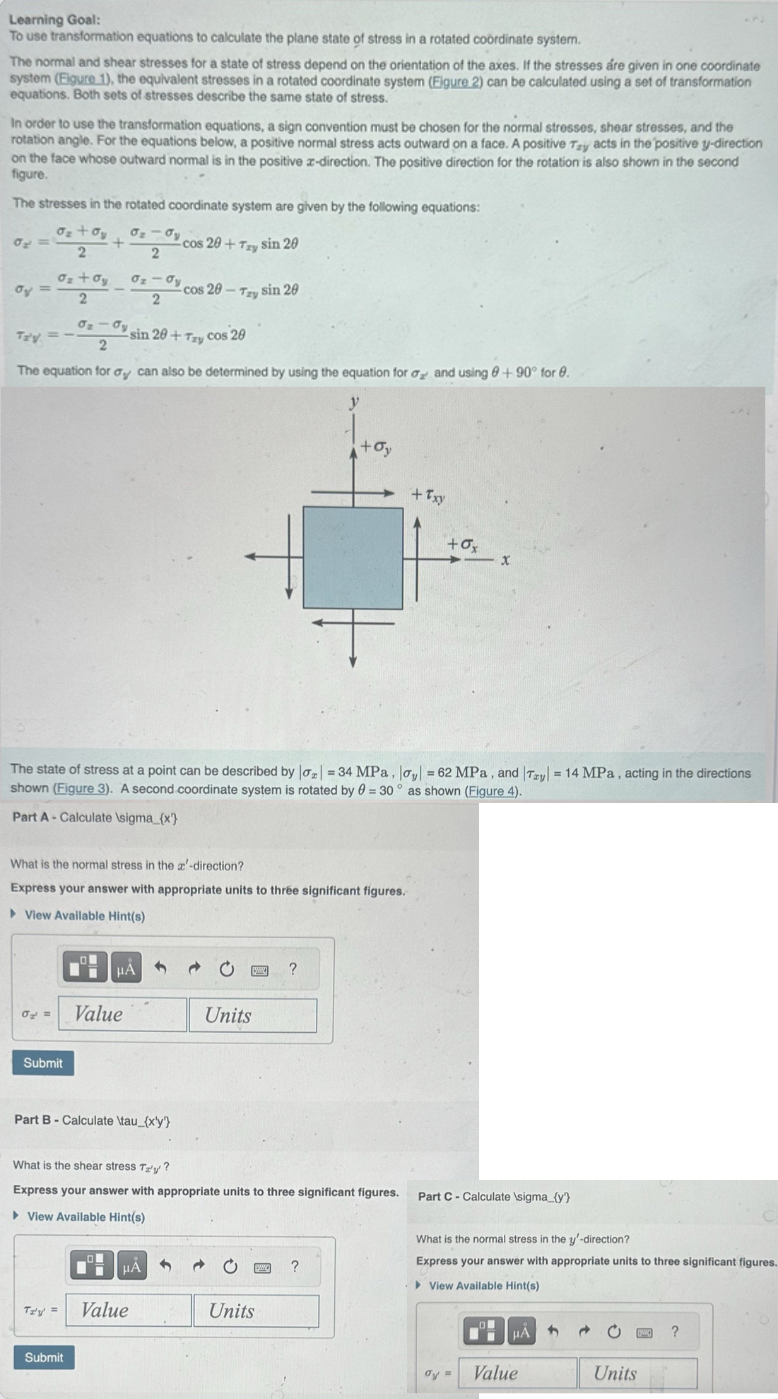 Solved Learning Goal:To use transformation equations to | Chegg.com