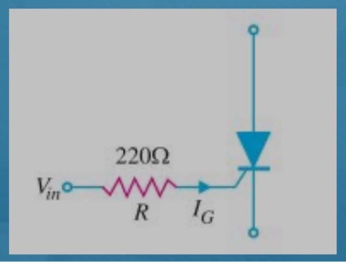 Solved 220Ω resistor is connected in series with the gate of | Chegg.com