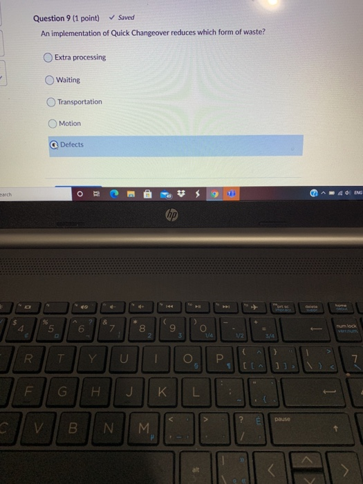 Solved Question 9 (1 point) Saved An implementation of Quick | Chegg.com