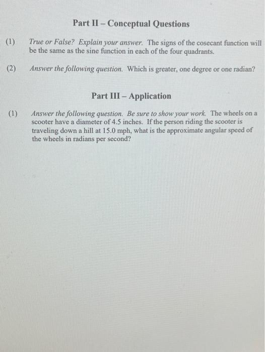 Solved MAC1114 - College Trigonometry - Project 1 | Chegg.com