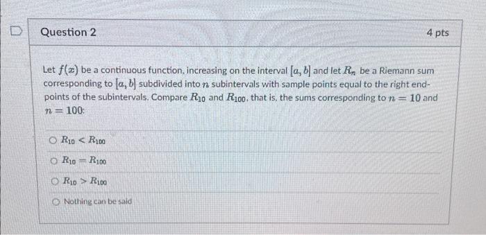 Question 2 Let f(x) be a continuous function, | Chegg.com