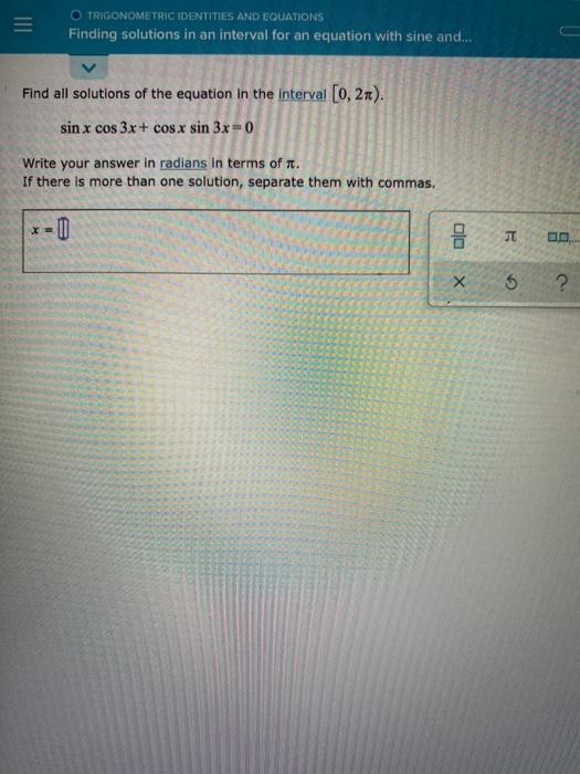 Solved Trigonometric Identities And Equations Finding