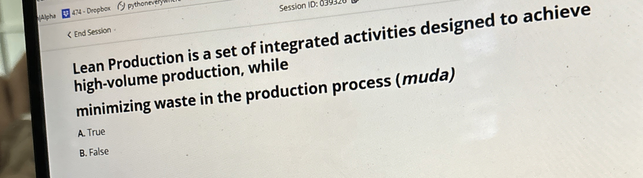 Solved Lean Production is a set of integrated activities | Chegg.com