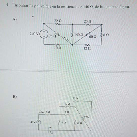 Solved Encontrar Io y el voltaje en la resistencia de 140Ω, | Chegg.com