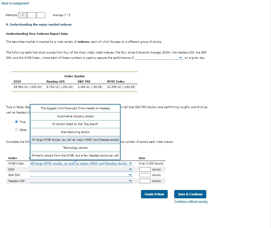 Solved Attempts Average \( 1 / 3 \)8. ﻿Understanding the | Chegg.com