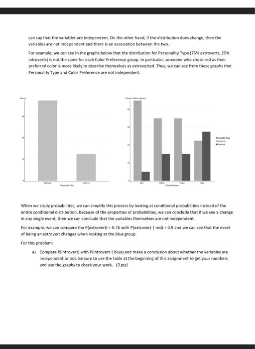 Solved Written Homework Assignment Contingency Tables and | Chegg.com