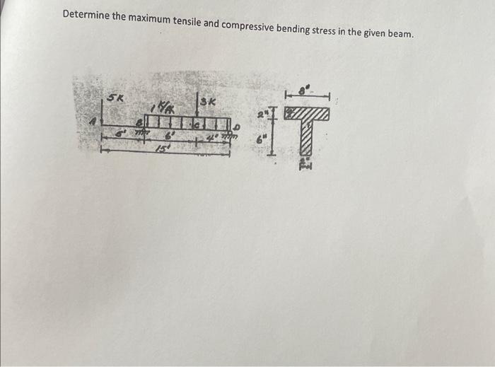 Solved Determine the maximum tensile and compressive bending | Chegg.com