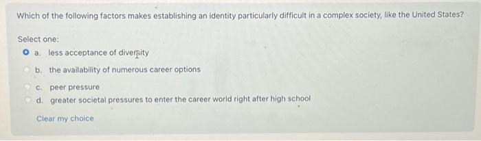 Solved Which of the following factors makes establishing an | Chegg.com