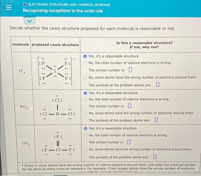 Solved O ELECTRONIC STRUCTURE AND CHEMICAL BONDING | Chegg.com
