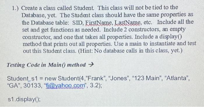 Solved CIST 2372 Java Programming II LAB #9 (50 Points) | Chegg.com