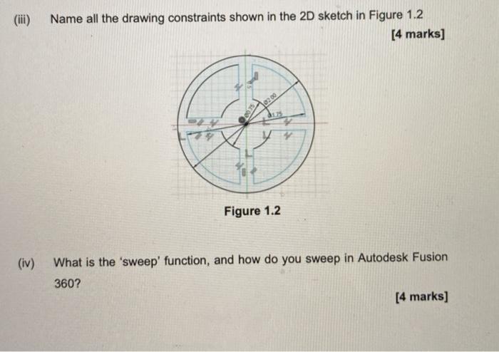 Solved Name all the drawing constraints shown in the 2D | Chegg.com