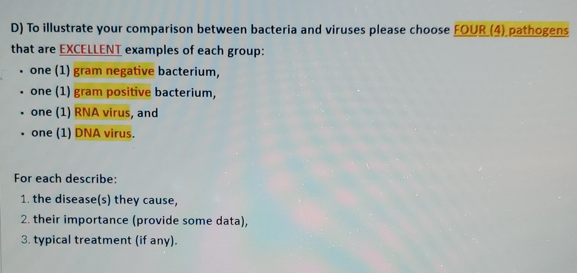 Solved 1. explain how viral and bacterial structures differ. | Chegg.com