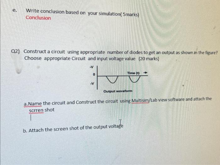 Solved e. Write conclusion based on your simulation( 5 | Chegg.com